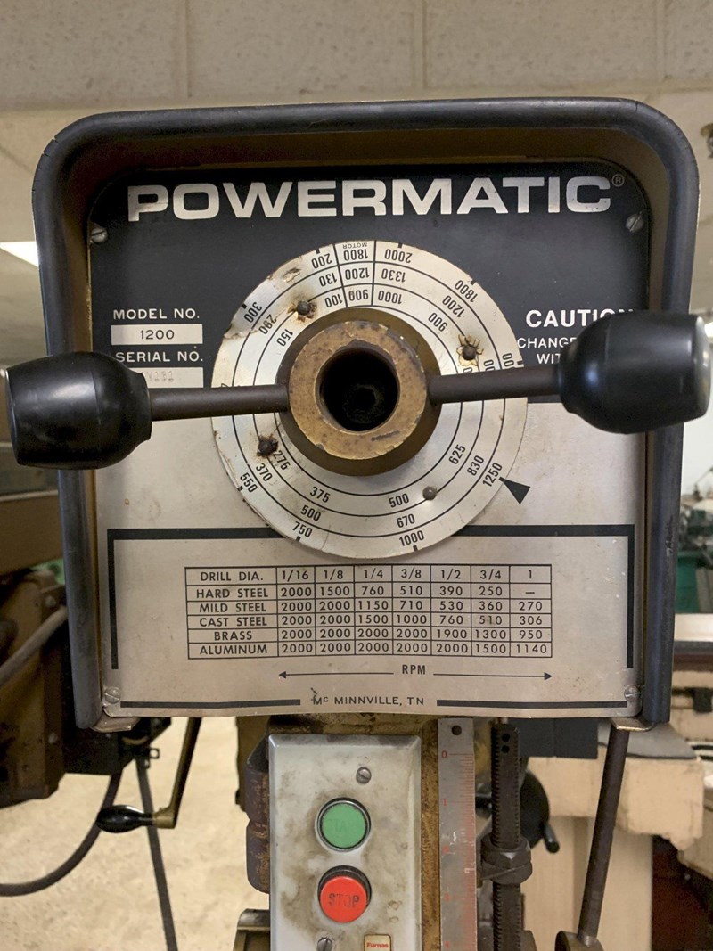 20" POWERMATIC Model 1200 2-Spindle Drill Press, S/N 8820V131 ...