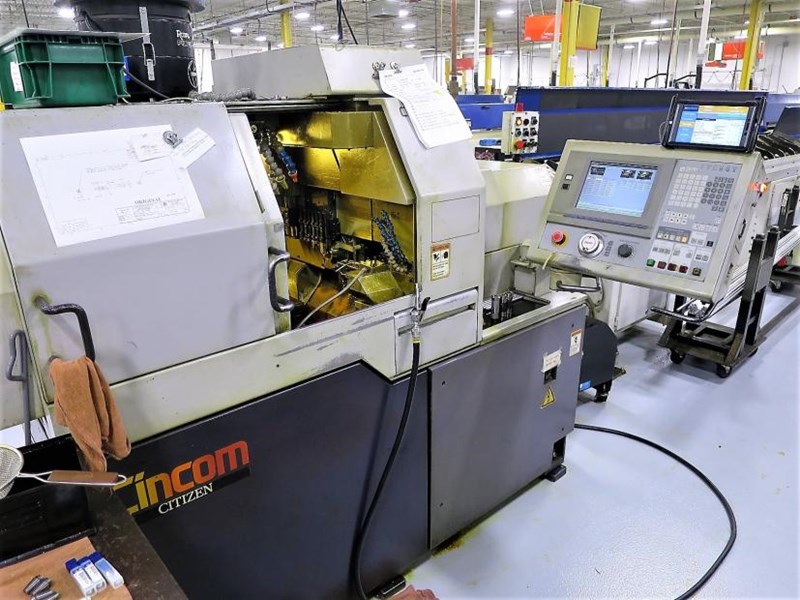 20MM CITIZEN MODEL L20VII SWISS TYPE CNC LATHE SLIDING HEADSTOCK ...