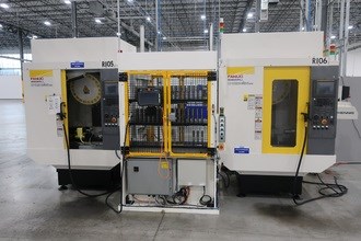 2021 Fanuc Robodrill Model Alpha D21MiB5 ADV 4-Axis Cell with (2 ...
