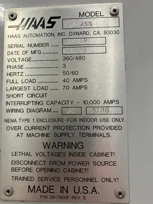 2006 Haas VF-2SS Super Speed Vertical Machining Center | pressXchange