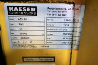 Kaeser ASV 60 Rotary Screw 15HP Vacuum Pump | pressXchange