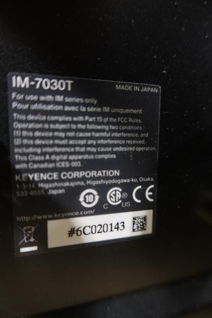 KEYENCE IM-7500 NON CONTACT MEASURING SYSTEM WITH IM-7030 LARGE STAGE ...