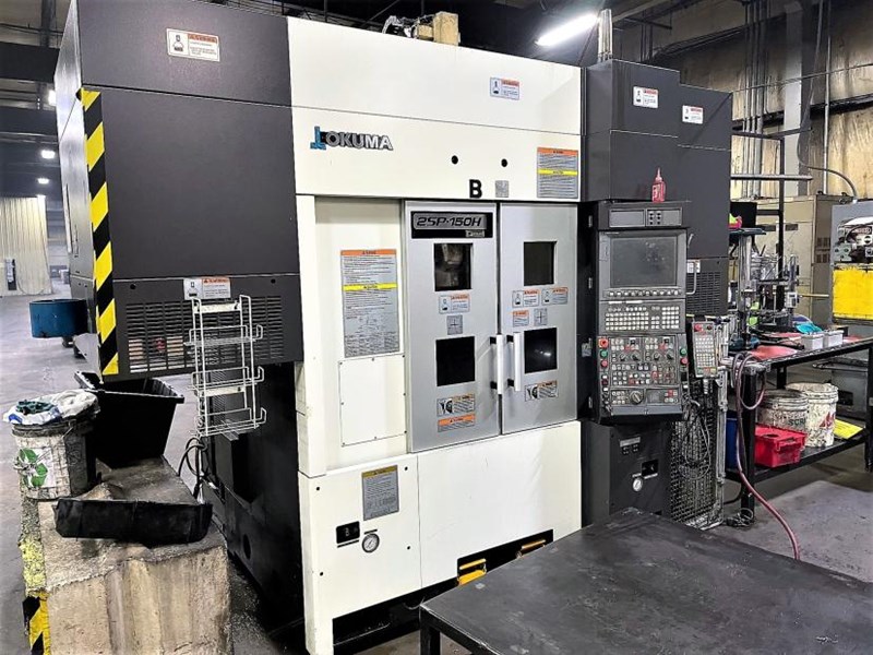 Okuma 2SP-150HM Twin Spindle Twin Turret CNC Lathe with Milling and ...