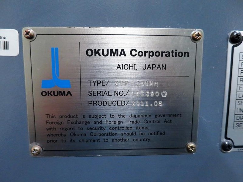 Okuma 2SP-150HM Twin Spindle 3-Axis Turning Center with Live Milling ...