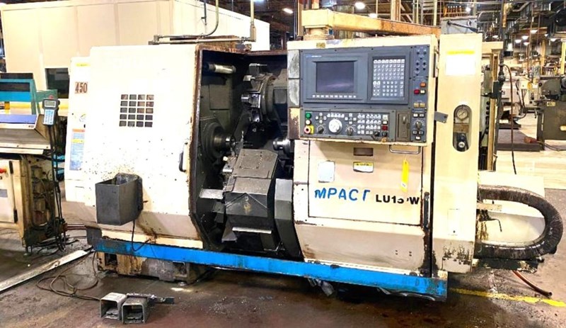 OKUMA LU-15W-2ST-600 4 AXIS CNC LATHE TURNING CENTER WITH SUB SPINDLE ...