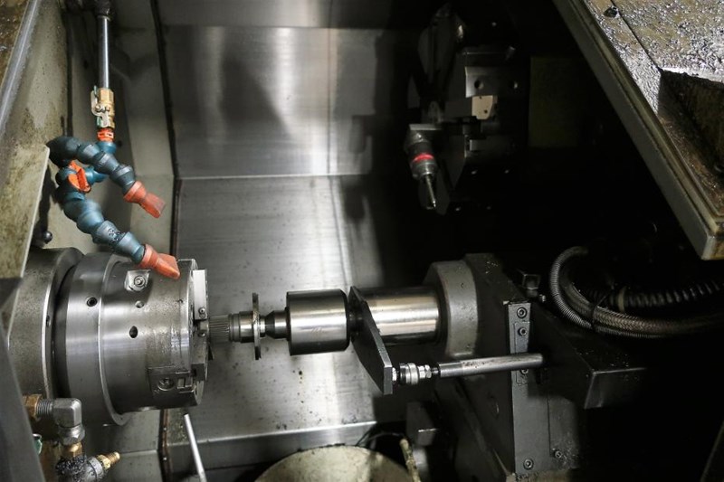 Connected Line of (2) 2015 Takamaz XL-150 CNC Lathes with Robotic ...