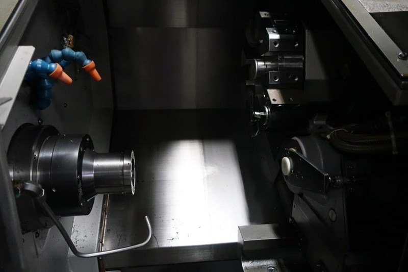 Connected Line of (2) 2015 Takamaz XL-150 CNC Lathes with Robotic ...