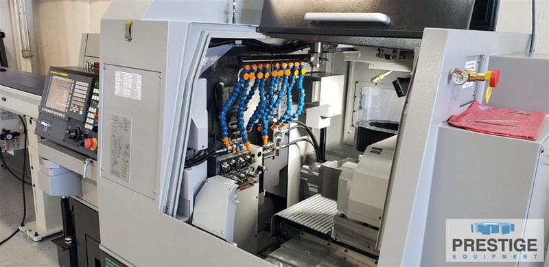 Tsugami S206-II 6-Axis Swiss Type CNC Lathe with Bar Feeder | pressXchange