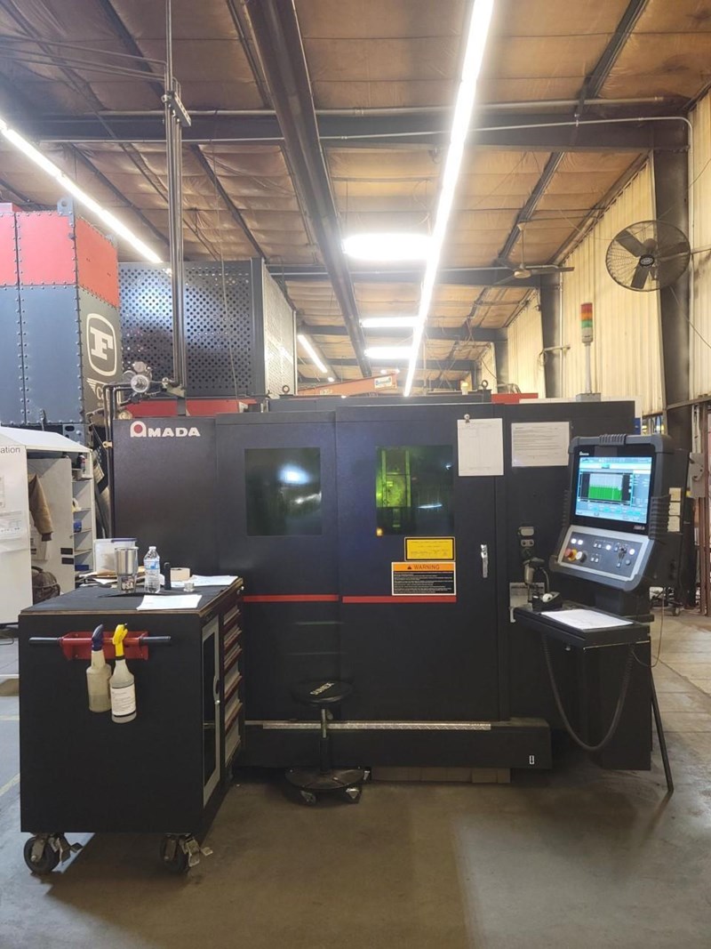 2017 Amada LCG3015AJ, 5x10, 6KW Fiber Laser, Dual Pallet Shuttle Tables ...