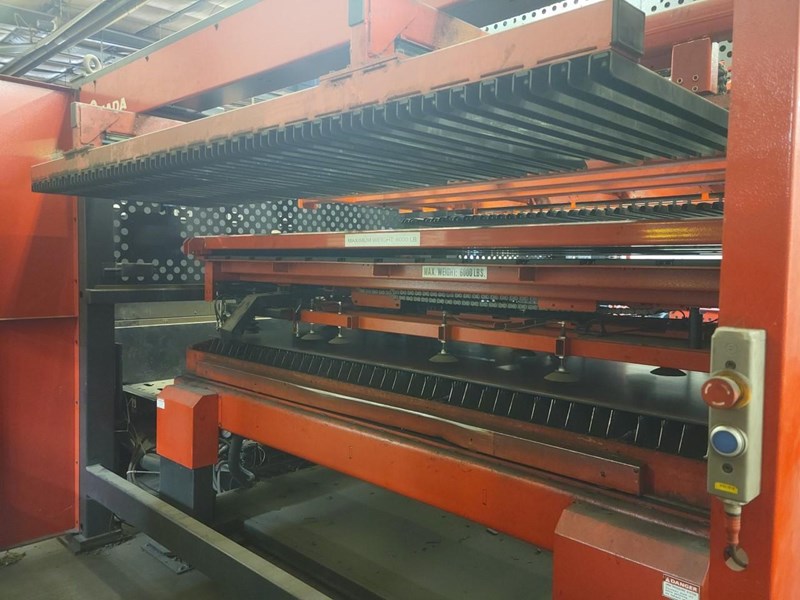 2017 Amada LCG3015AJ, 5x10, 6KW Fiber Laser, Dual Pallet Shuttle Tables ...
