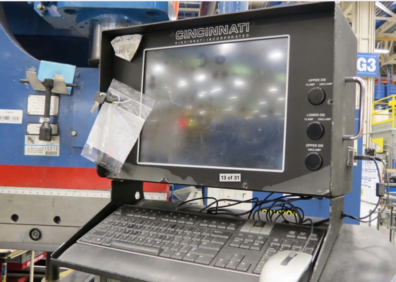 230 Ton Cincinnati 230 AF12 Autoform CNC Hydraulic Press Brake ...