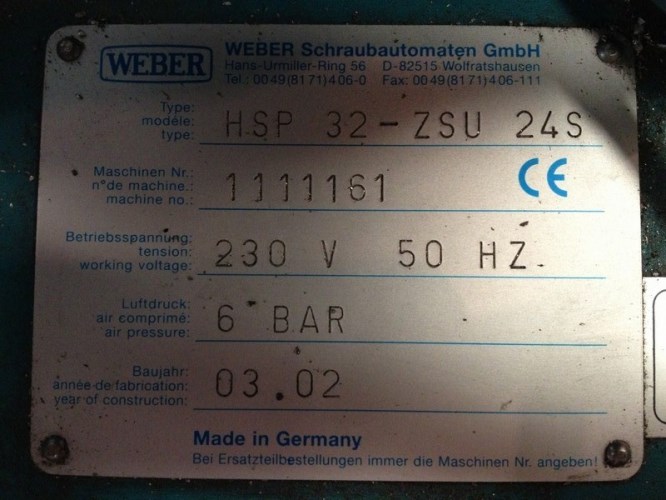 AUTOMATIC SLEEPER-SCREW DRIVER MACHINE WEBER | pressXchange