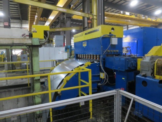 400 TON FUKUI BLANKING LINE WITH FEED LINE AND DUAL STACKER [114471 ...