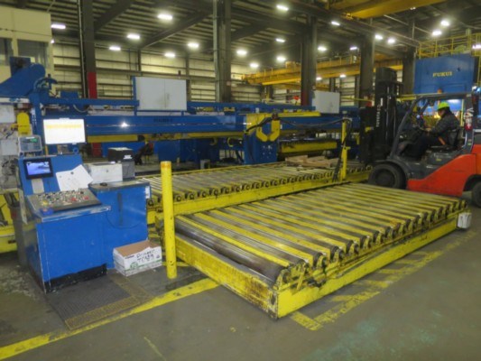 400 TON FUKUI BLANKING LINE WITH FEED LINE AND DUAL STACKER [114471 ...