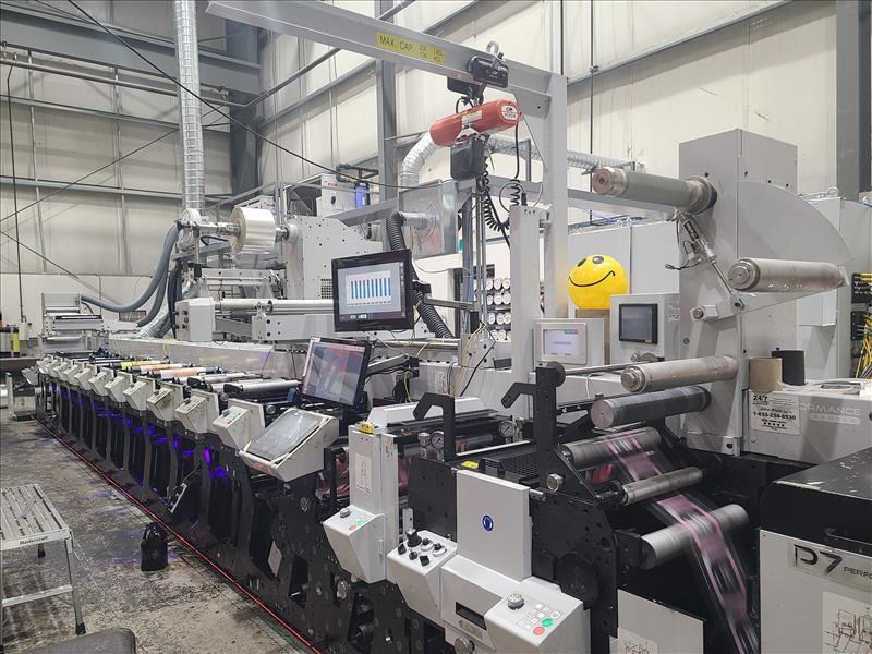 MARK ANDY PERFORMANCE SERIES FLEXOGRAPHIC PRINTING PRESS, MODEL P7A-13 ...