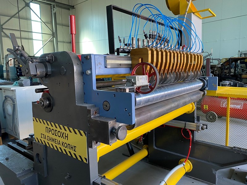 Goebel 1050 mm slitter rewinder with 15 pneumatic knives / 12.000 EU ...