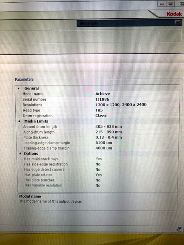 Kodak Achieve T400 Platesetter | pressXchange