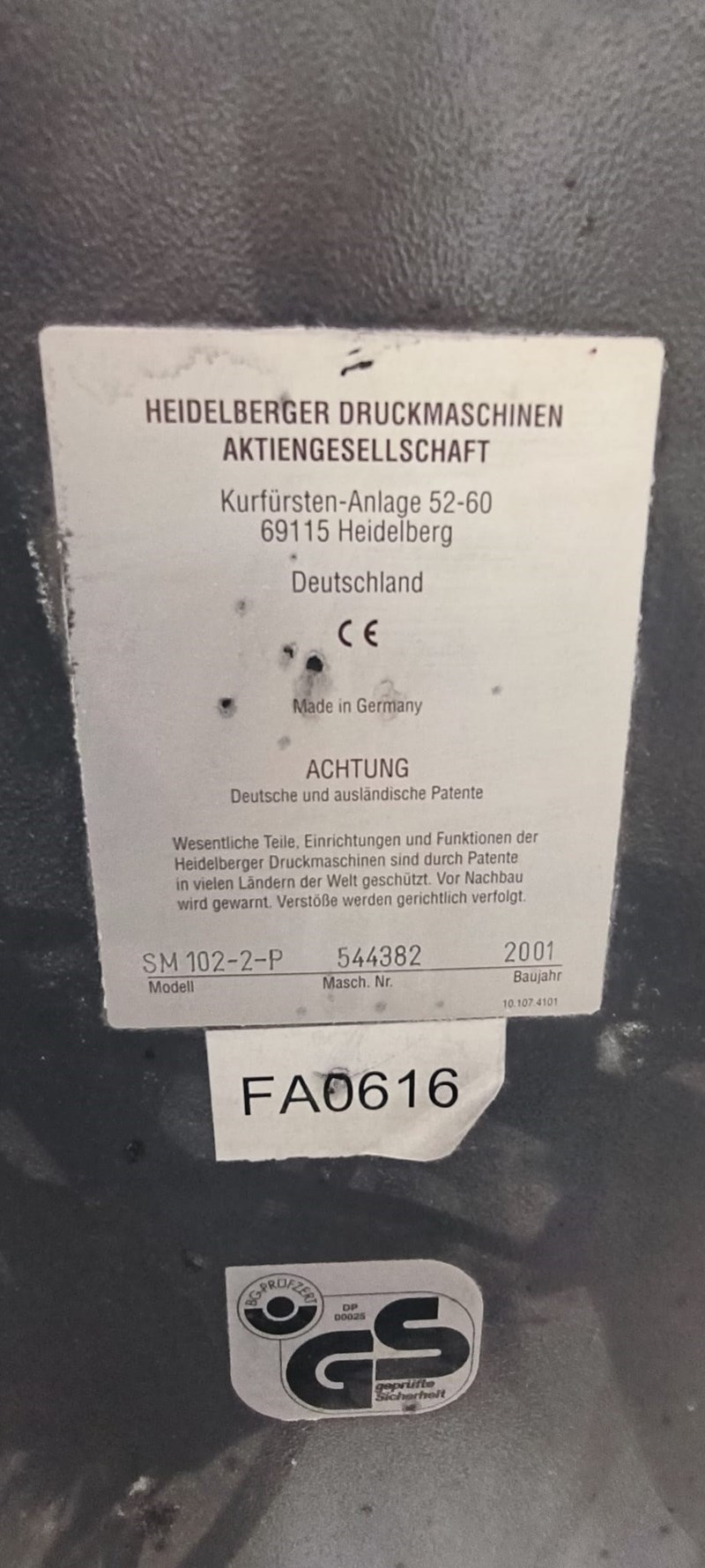 Heidelberg SM 102 2P | pressXchange