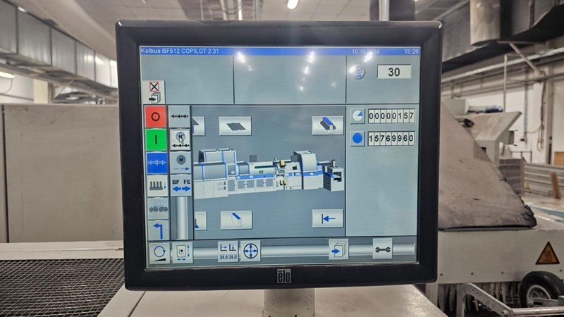 Kolbus BF512 Compact Casing-in Line with Trimmer + Sigloch Book Prep ...