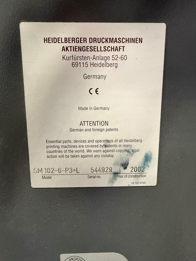Heidelberg SM 102-6-P3+L | pressXchange