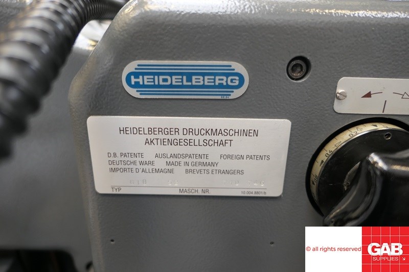 Heidelberg GTO 52-1 single color with kompac dampening | pressXchange