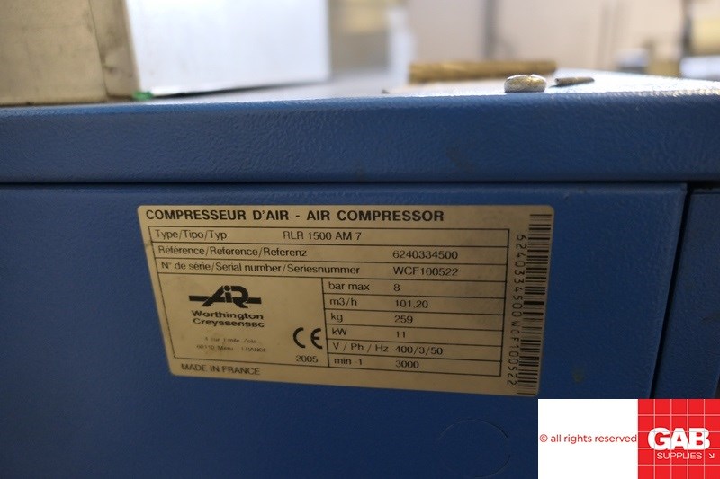 Worthington Creyssensac RLR 1500 AM 7 air compressors | pressXchange