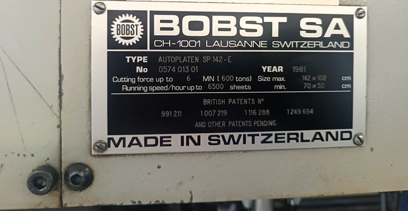Bobst SP 142 E | pressXchange